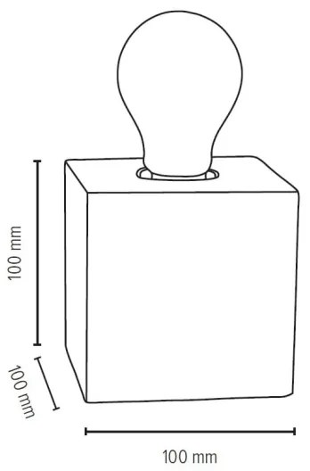 Spot-Light 7179174 - Stolní lampa TRONGO SQUARE 1xE27/25W/230V