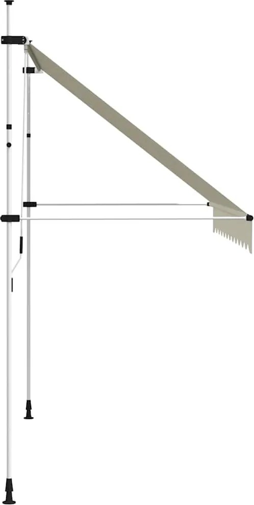 Ručně zatahovací markýza 300 cm krémová 143696
