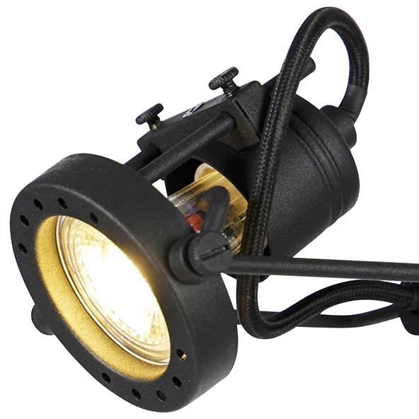 Průmyslová stojací lampa černá 2-světlo - Suplux