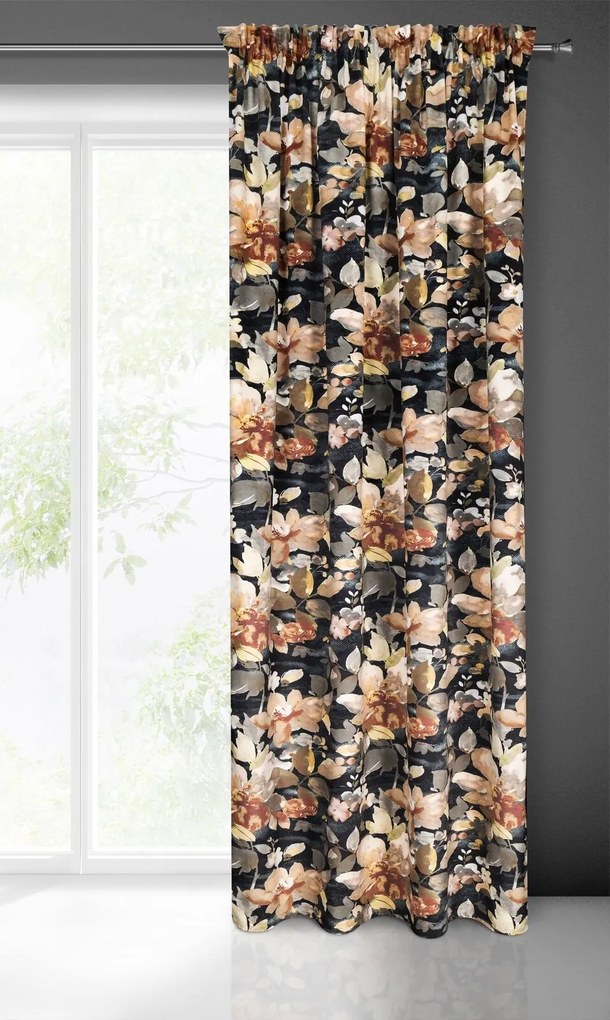 ZATEMŇOVACÍ ZÁVĚS NA PÁSCE BETTY 140X300 CM KVĚTY