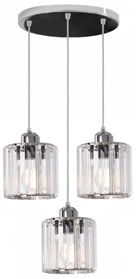 Toolight - ELEGANCE LAMPA SUFITOWA APP210-3CPR KRYSZTAŁ SREBRNA, OSW-08550