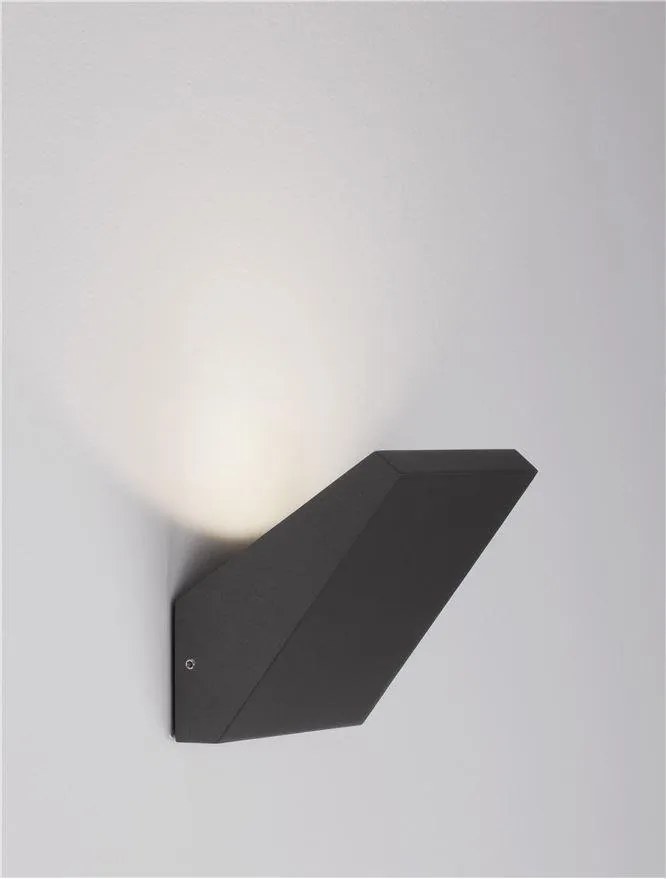 NV 9492620 Venkovní nástěnné svítidlo PARRIS antracitový hliník a čiré sklo LED 8.6W 3000K 220-240V 101st. IP65 - NOVA LUCE