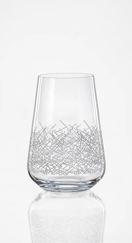 Crystalex - Bohemia Crystal Sklenice na nealko Sandra Frozen 380 ml, 6 ks