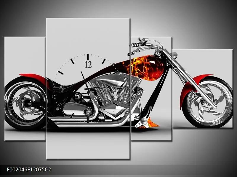 Obraz motorky s ohnivým detailem (120x75 cm), 40 dalších rozměrů