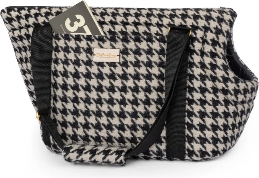 Muffin&Berry Cestovní taška pro psy Tweed Colleen černá Velikost: S