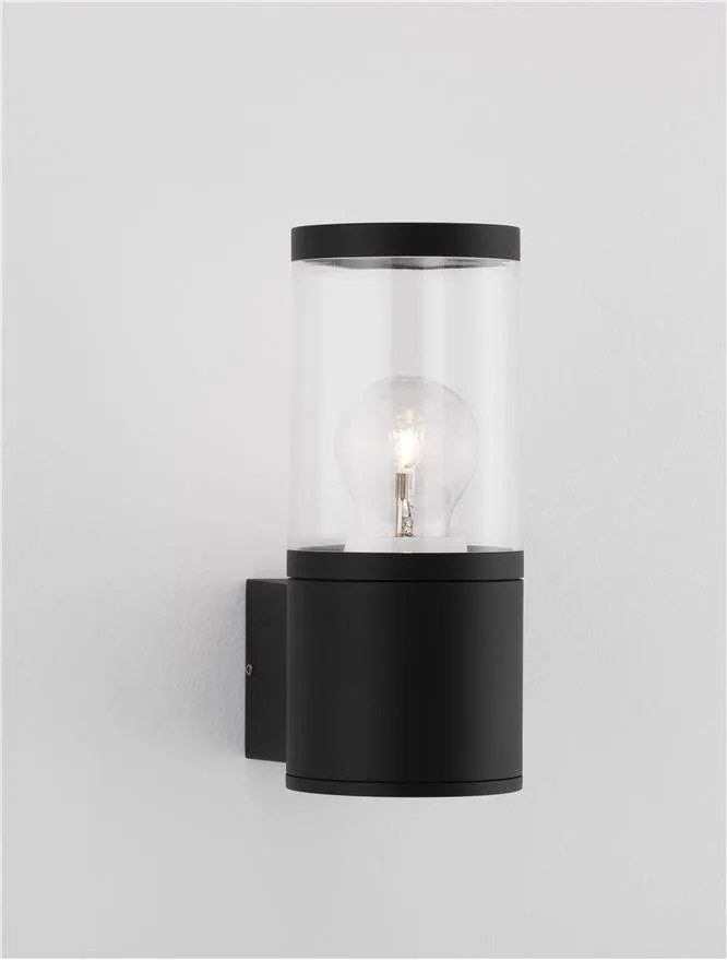 NV 9002873 Venkovní nástěnné svítidlo CETERA černý hliník a akryl E27 1x12W 220-240V IP54 bez žárovky - NOVA LUCE