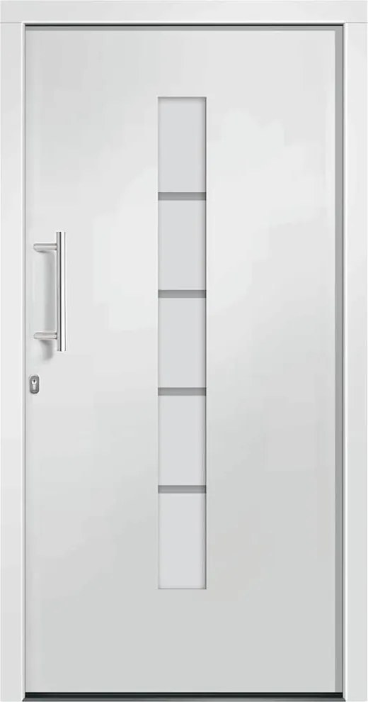 Vchodové dveře hliník a PVC bílé 100 x 200 cm 3056809