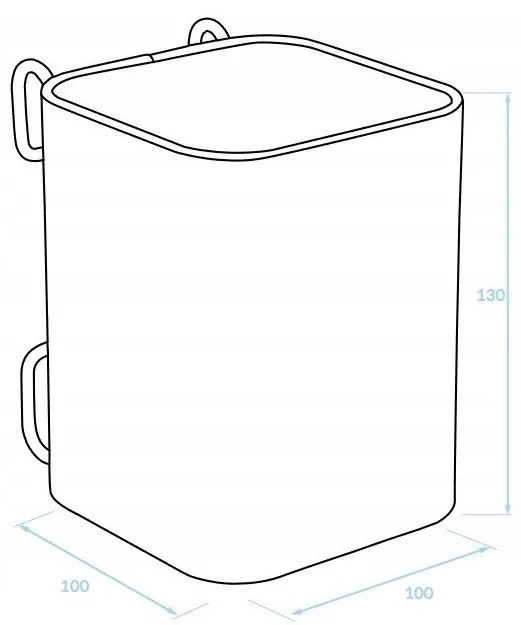 Kuchinox Kuchinox, univerzální kuchyňská nádoba 100x100x130 mm, černá matná, LAV-EKA_710A