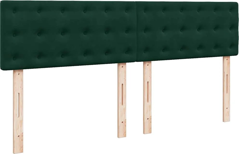 Box spring postel s matrací tmavě zelená 180x200 cm samet 3287821