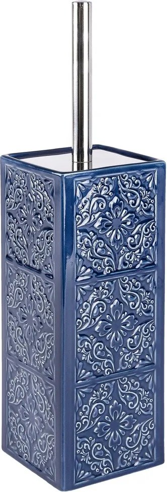 Nádoba na WC CORDOBA DARK BLUE + štětka WC, WENKO