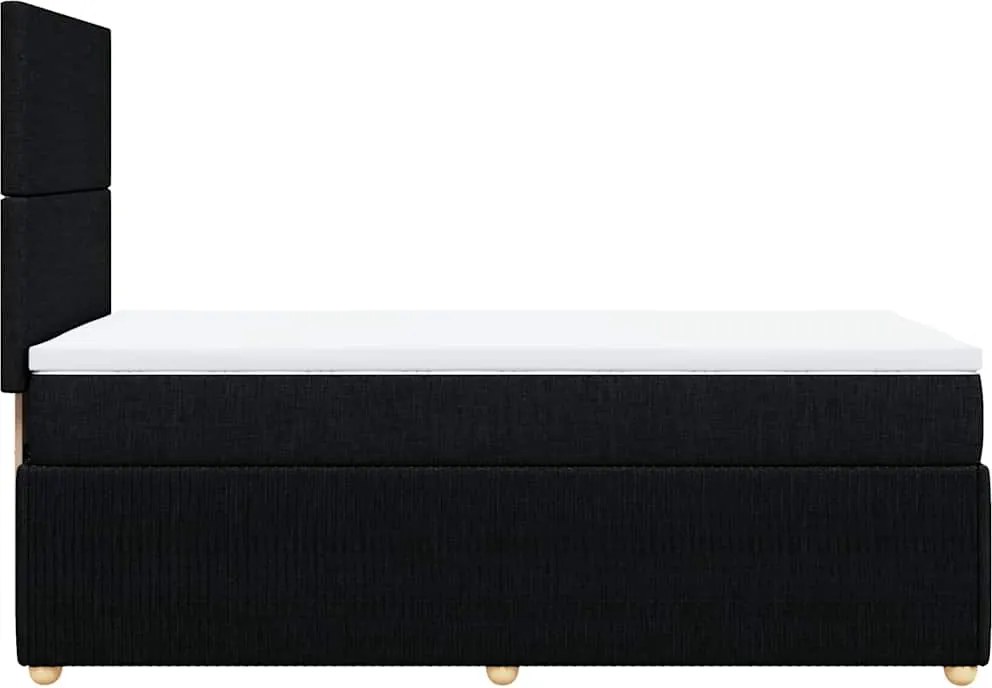 Box spring postel s matrací černá 90x190 cm textil 3294206