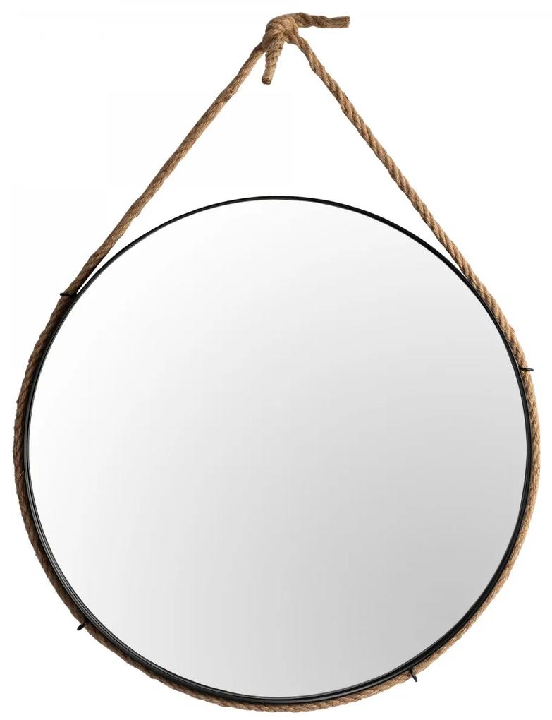 Tutumi Kulaté zrcadlo Loft CORD 60 cm černé