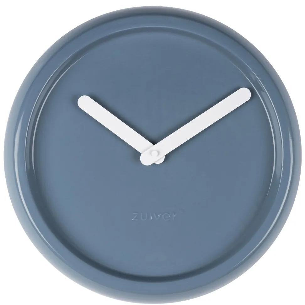 Modré nástěnné hodiny ZUIVER CERAMIC 35 cm