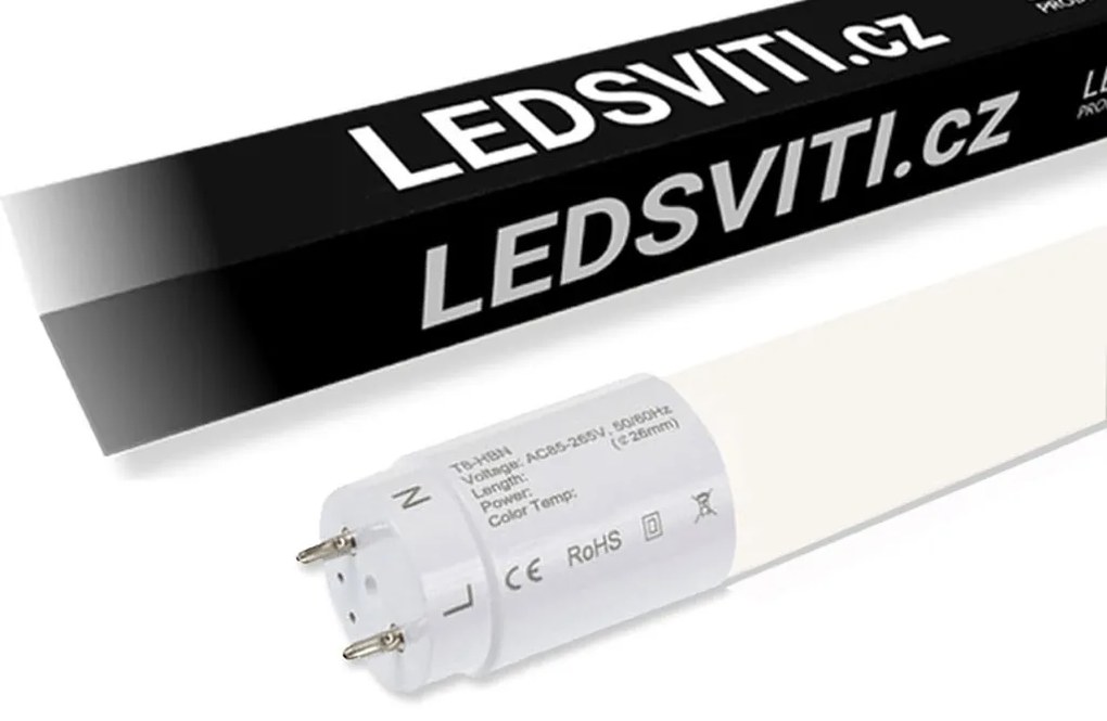 LEDSVITI XGYT8B104-E18-120cm-6000K-25-BEZ-START 20KS LED trubice T8 120cm 18W 6000K studená bílá