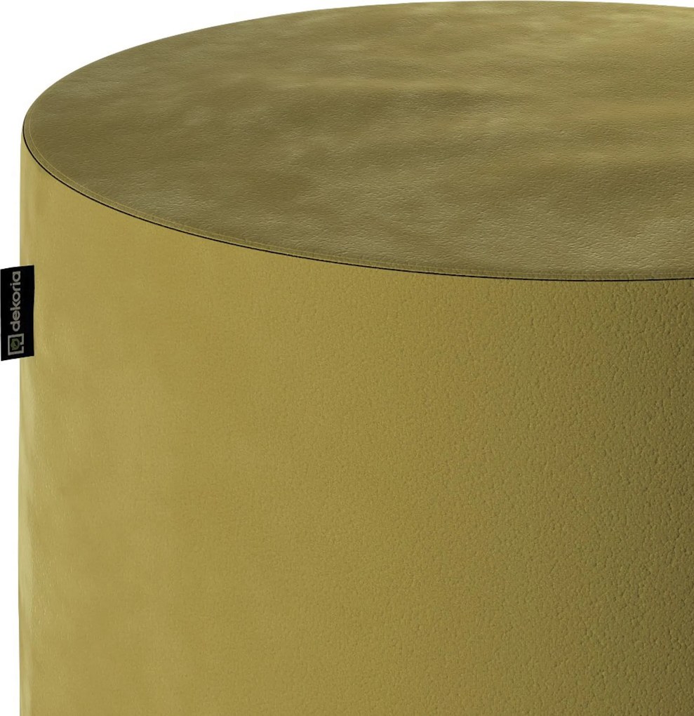 Sedák Barrel- válec pevný barva zelená látka lesklé, sametová