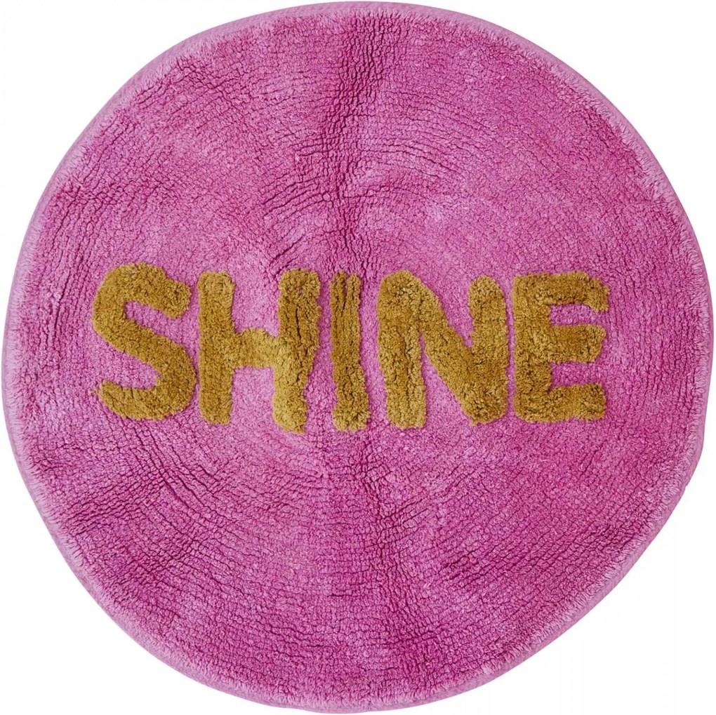 rice Koupelnová předložka Shine Pink 75cm, růžová barva, textil