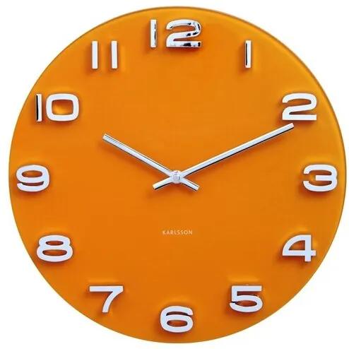 Karlsson 5640YE Designové nástěnné hodiny, 35 cm