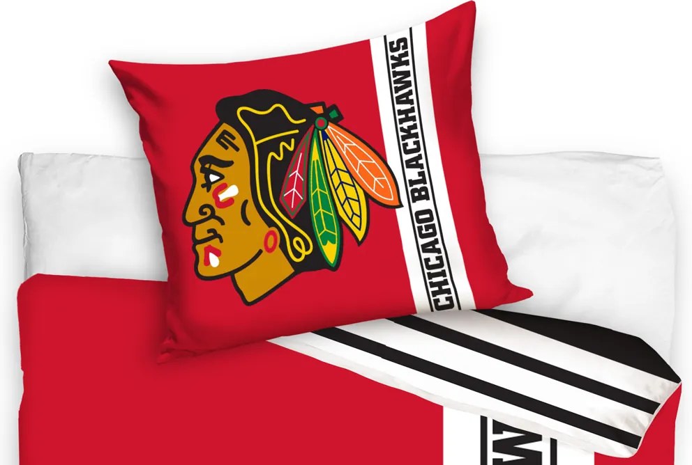 Hokejové povlečení NHL Chicago Blackhawks Belt Velikost: 140x200 + 70x90 cm