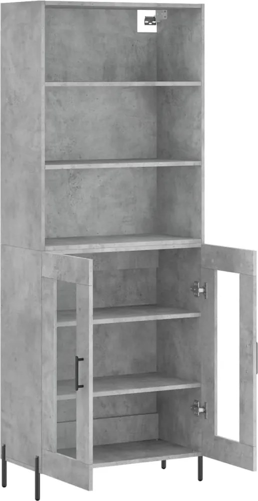 Skříň highboard betonově šedá 69,5x34x180 cm kompozitní dřevo 3189329
