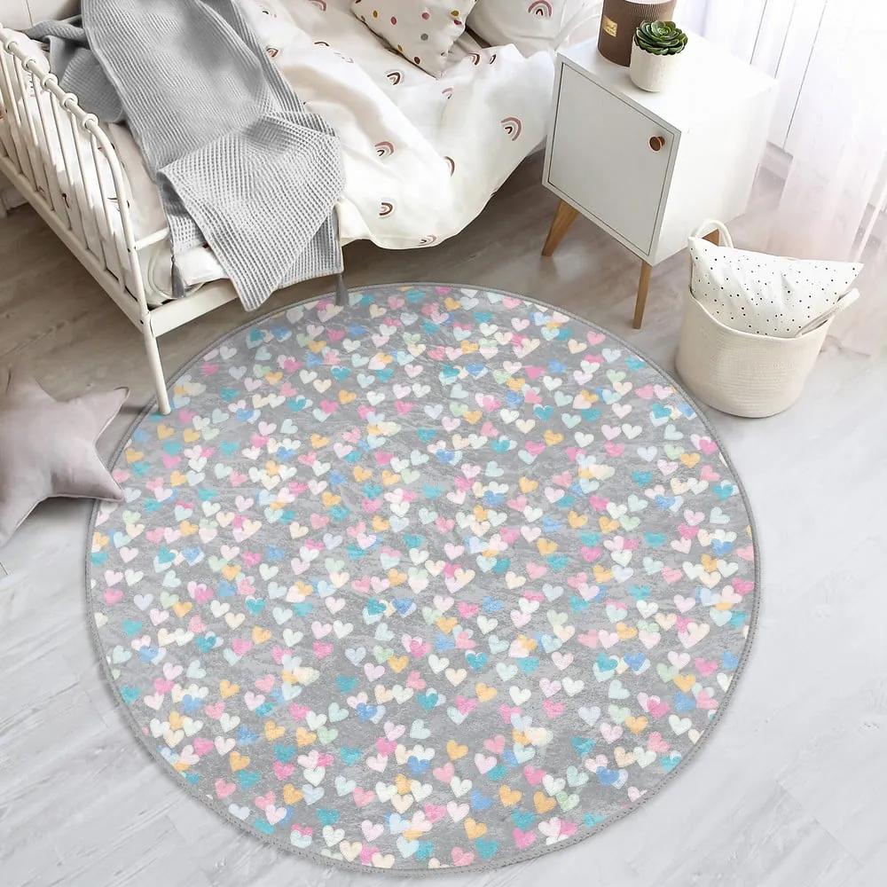 Světle šedý dětský koberec ø 100 cm Comfort – Mila Home