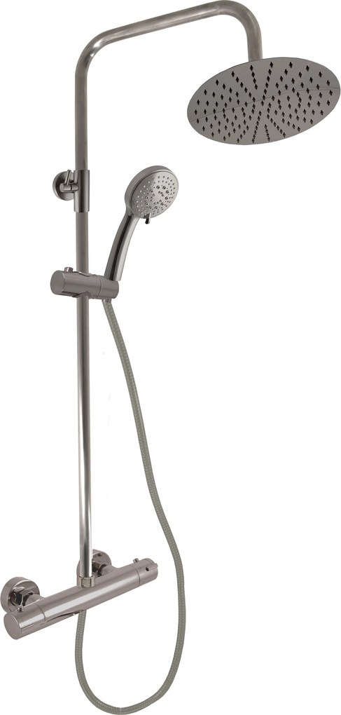 Slezák - RAV Sprchový komplet s termostatickou baterií TERMOSTATICKÁ - TRM82.5/5-01.4MGK, Metal Grey kartáčovaná