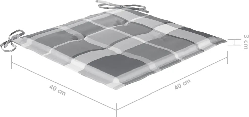 vidaXL Marketos Stohovatelné zahradní židle s poduškami 4 ks masivní teak