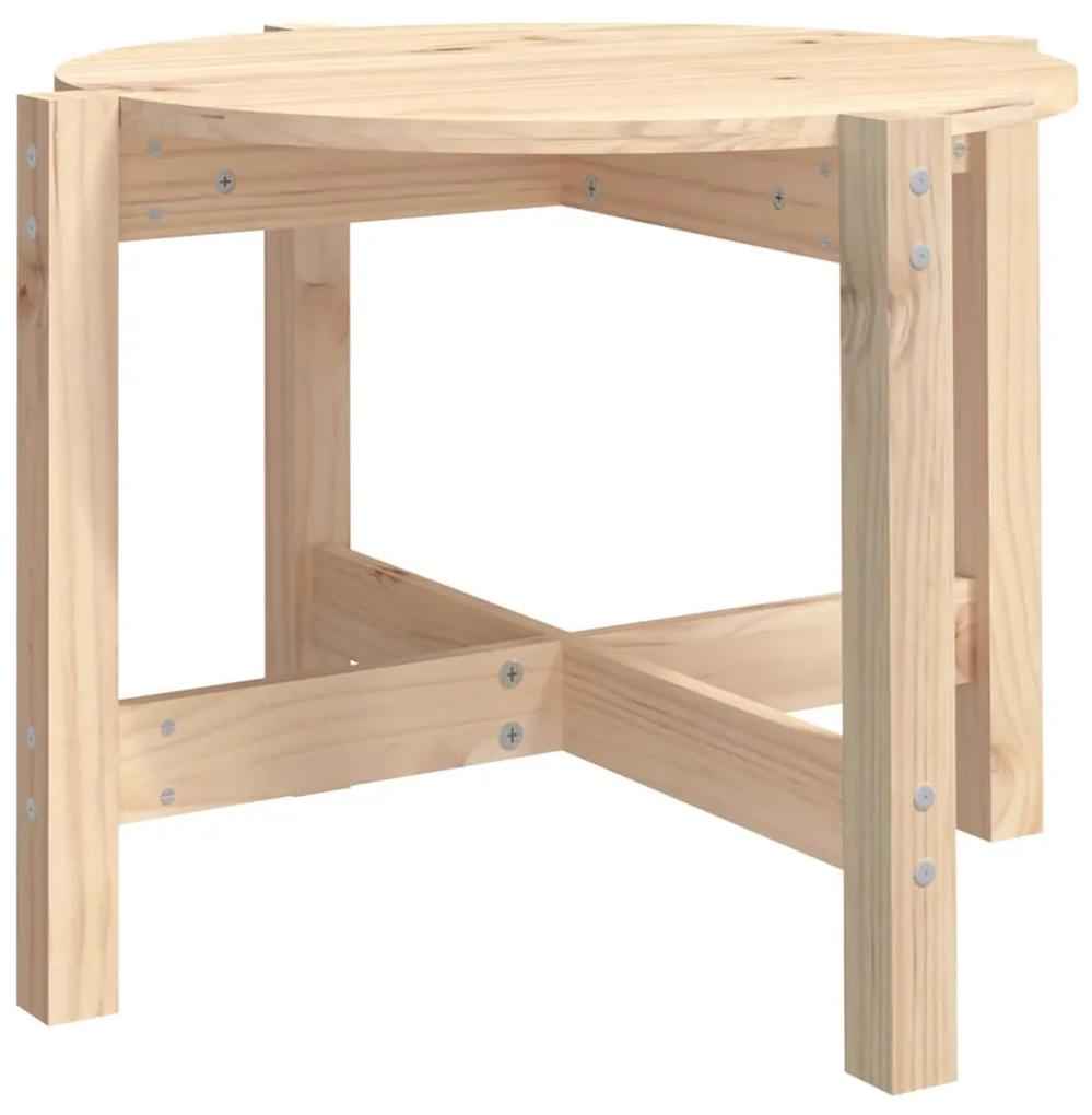 vidaXL Konferenční stolek Ø 62,5 x 45 cm masivní borové dřevo