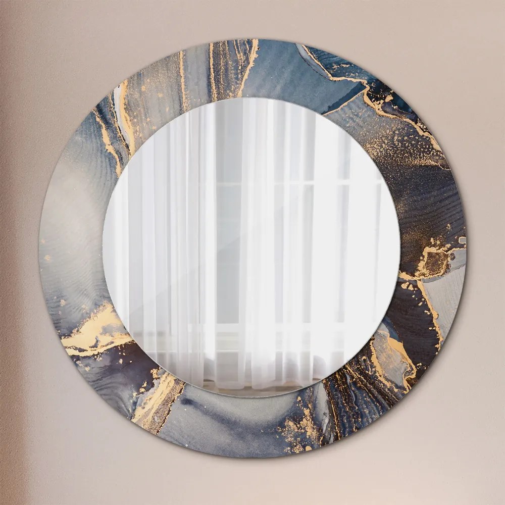 Kulaté dekorativní zrcadlo Abstraktní tekutina fi 50 cm
