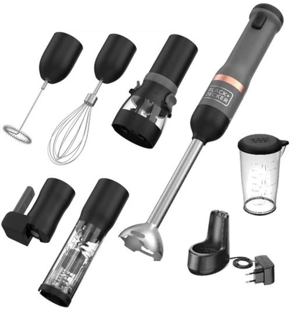 BLACK+DECKER - Bezdrátový tyčový mixér 6v1 BCKM1016KSG-QW