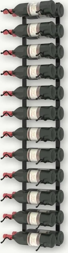 vidaXL Nástěnný stojan na víno na 24 lahví železo [289557] Barva: Bílá