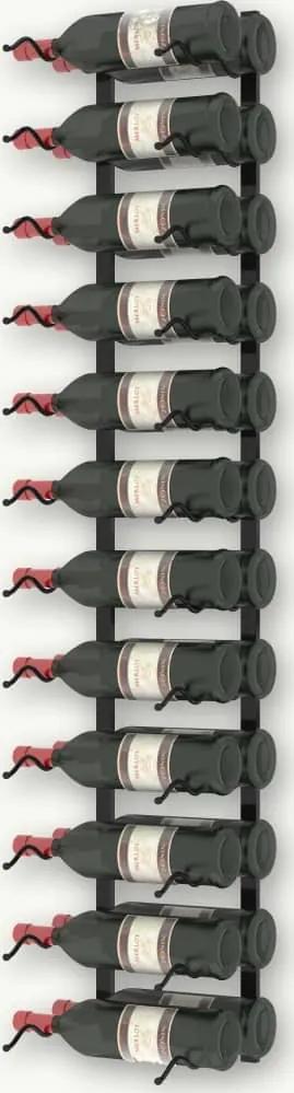 vidaXL Nástěnný stojan na víno na 24 lahví železo [289557] Barva: Černá