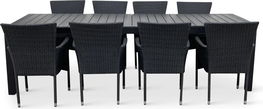 Noela Zahradní jídelní set Grande Pasto + 8x ratanové křeslo Bali