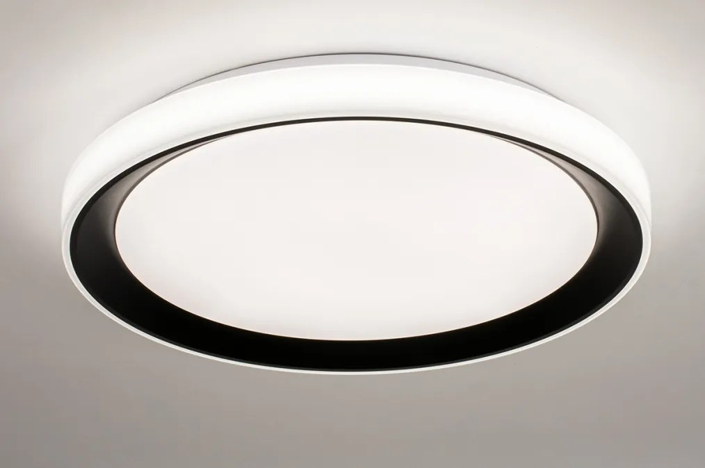 Stropní stmívatelné LED svítidlo do obýváku Omega One Black RGB