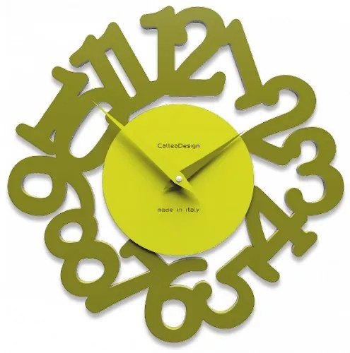 Designové hodiny 10-009 CalleaDesign Mat 33cm (více barevných variant) Barva žlutá klasik-61 - RAL1018