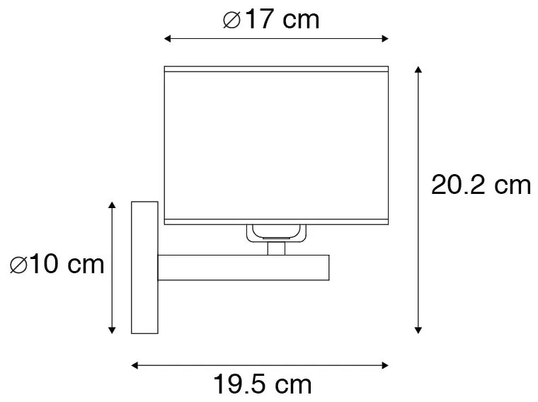 Moderní nástěnné svítidlo bílé kulaté - VT 1