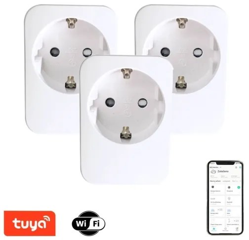 Immax NEO 07761C - SADA 3x Chytrá zásuvka NEO LITE 3680W/230V/16A Wi-Fi Tuya SCHUKO
