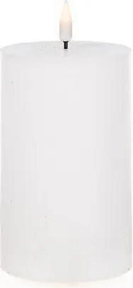 LED svíčka z pravého vosku na baterie, Ø 7,5 × 12,5 cm, bílá, 2× AA