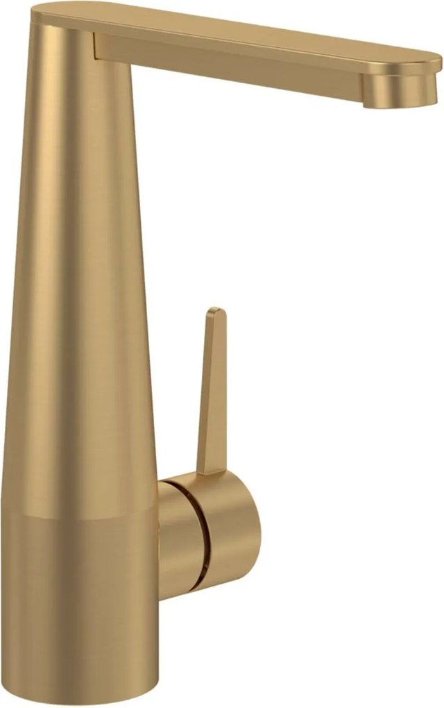 Villeroy & Boch Conum - Umyvadlová baterie s výpustí Push-Open, kartáčované zlato TVW12700400076