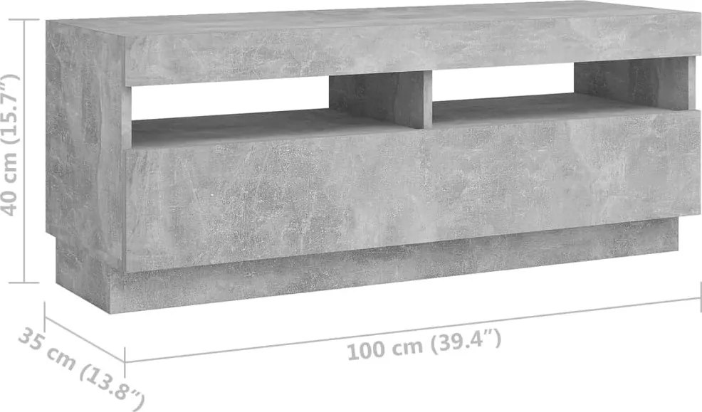 vidaXL TV skříňka s LED osvětlením 300x35x40 cm [3120178] Barva: Bílá