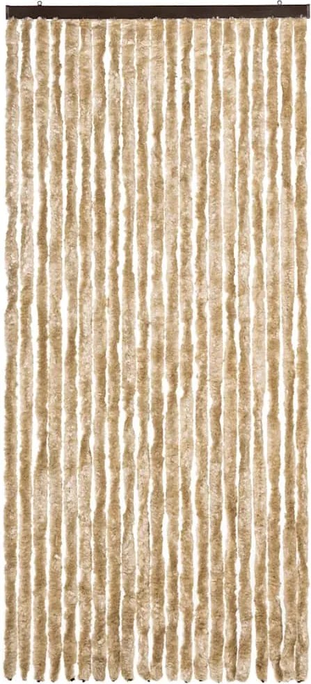 Závěs proti hmyzu béžový 90 x 200 cm Chenille 315136