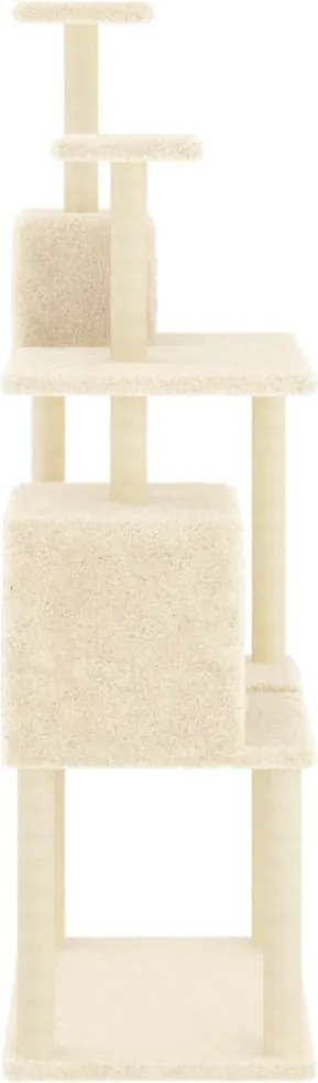 Škrabadlo pro kočky se sisalovými sloupky krémové 167 cm 172067