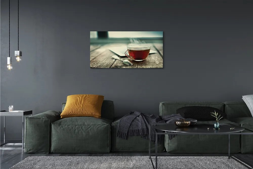 Obrazy na plátně Ohřívat lžičku čaje 125x50 cm