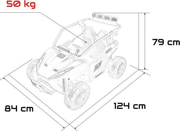Elektrické autíčko Buggy TURBO 23 žluté