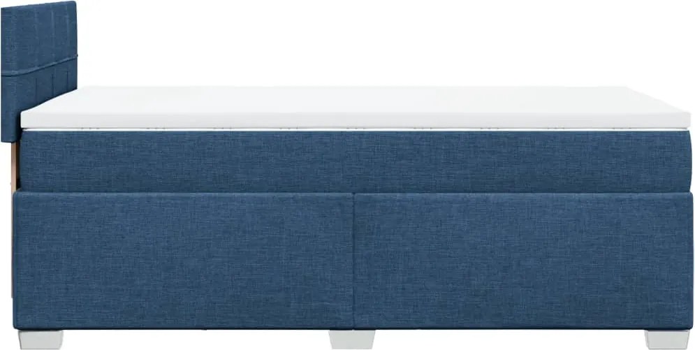 Box spring postel s matrací modrá 80x200 cm textil 3285721