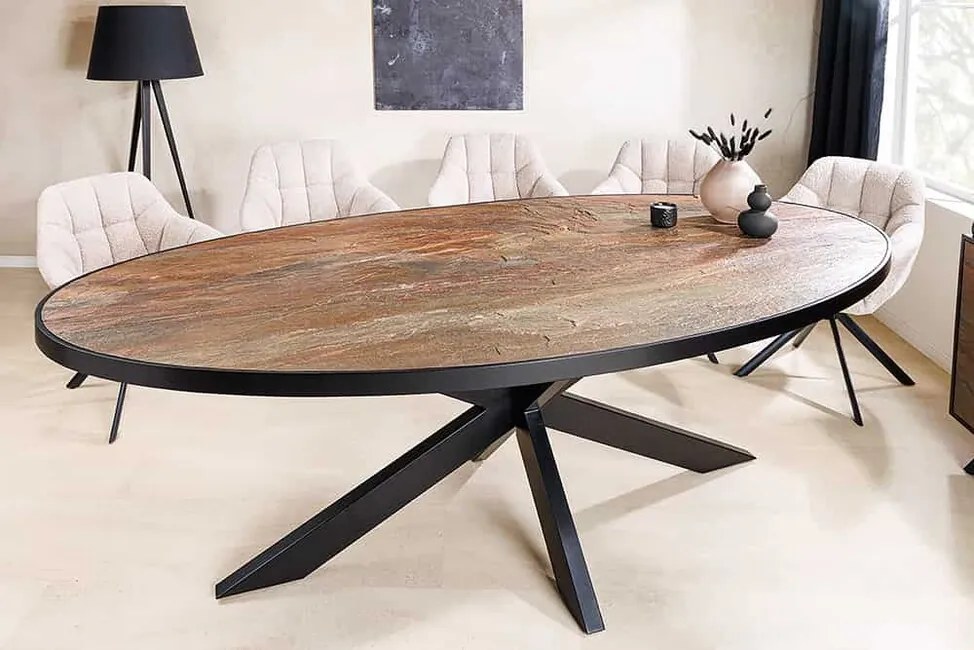 Luxusní jídelní stůl Stone kamenná dýha 240cm