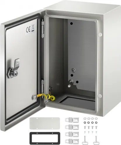 NEMA ocelová skříň, 30,5 × 20,3 × 15,2 cm NEMA 4X ocelová elektrická skříň