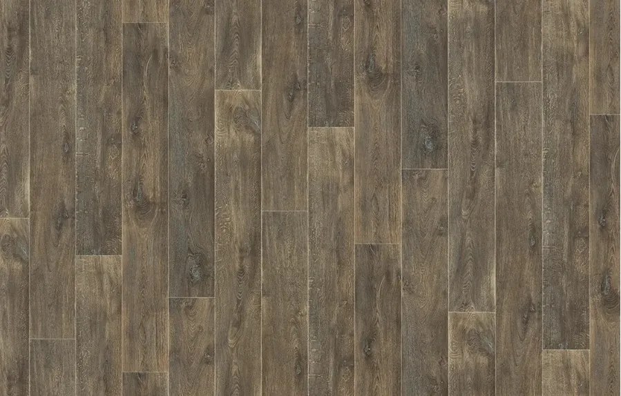 BEAUFLOR PVC podlaha - lino Toptex Texas Oak 620D - tmavě hnědé dřevo - řez šíře 5 m x délka 3,47 m