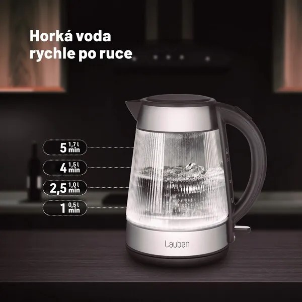 Lauben Glass Electric Kettle 17GG 8595724900375 Čirá