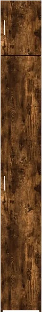 Úzká úložná skříňka kouřový dub 30x42,5x225 cm kompozitní dřevo 3281263
