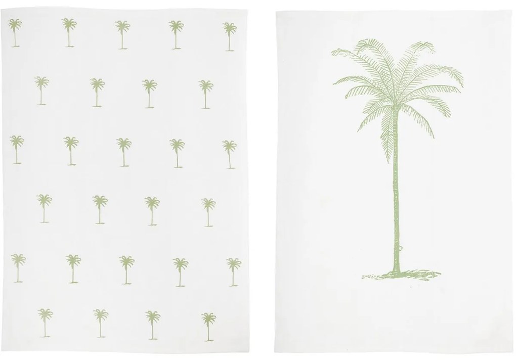 Set bavlněných kuchyňských utěrek Palm Tree - 2 ks Bloomingville